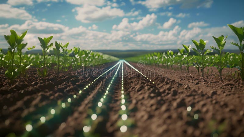 A Field with Precision Seed Planting Guided by AI Technology for ...