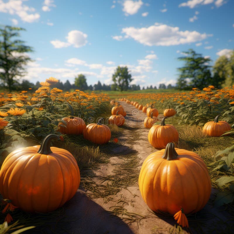 Eerily Realistic Pumpkin Patch: Unreal Engine Ray Tracing Creates ...