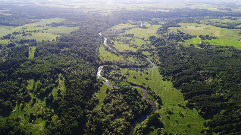 Field and river stock photo. Image of tranquil, outdoors - 100781786