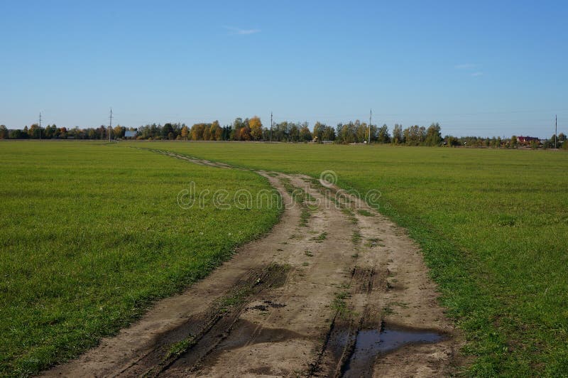 Field road stock image. Image of backroadground, countryside - 52832907