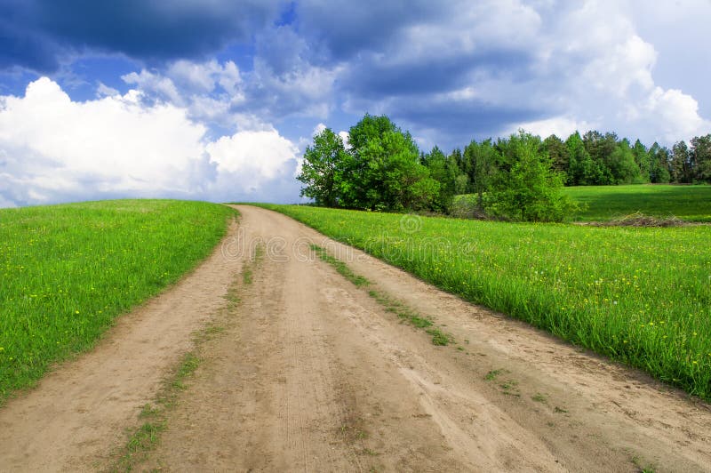 Field road stock photo. Image of land, bright, road, landscape - 33473604