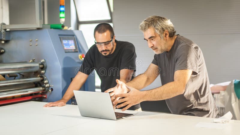 Field Service Crew Testing Electronics or Inspecting Electrical Stock ...