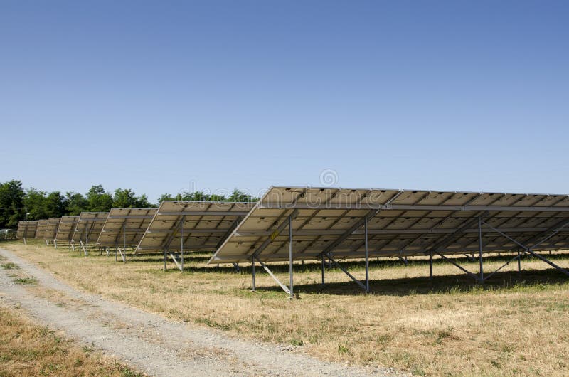 Field of solar panels stock photo. Image of environment - 26219926