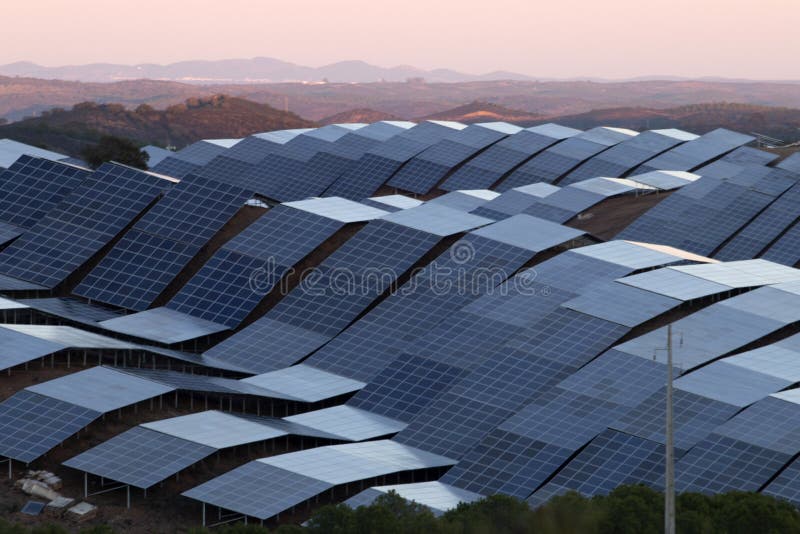 Field of solar panels stock image. Image of aligned - 170433581