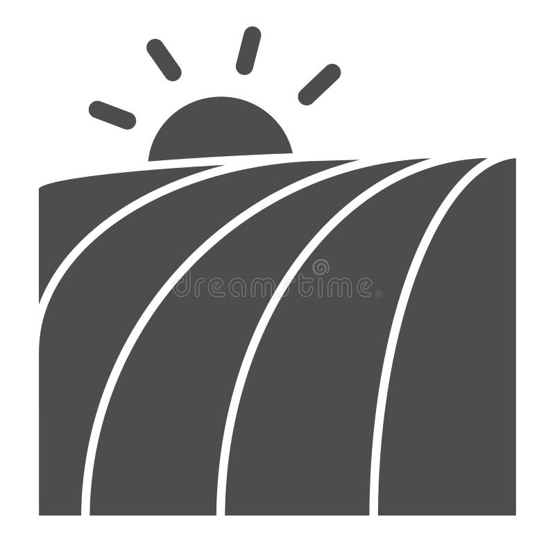 Field Solid Icon. Agriculture Vector Illustration Isolated on White ...