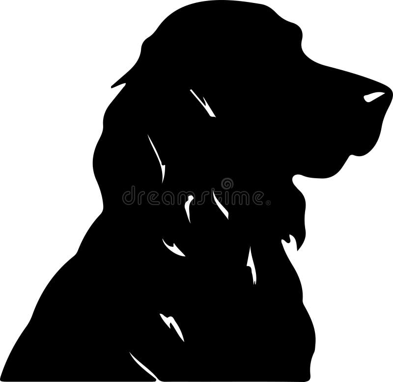 Field Spaniel Black Silhouette Generative Ai Stock Vector ...
