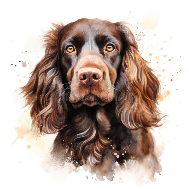 Field spaniel stock illustration. Illustration of abstract - 328677394