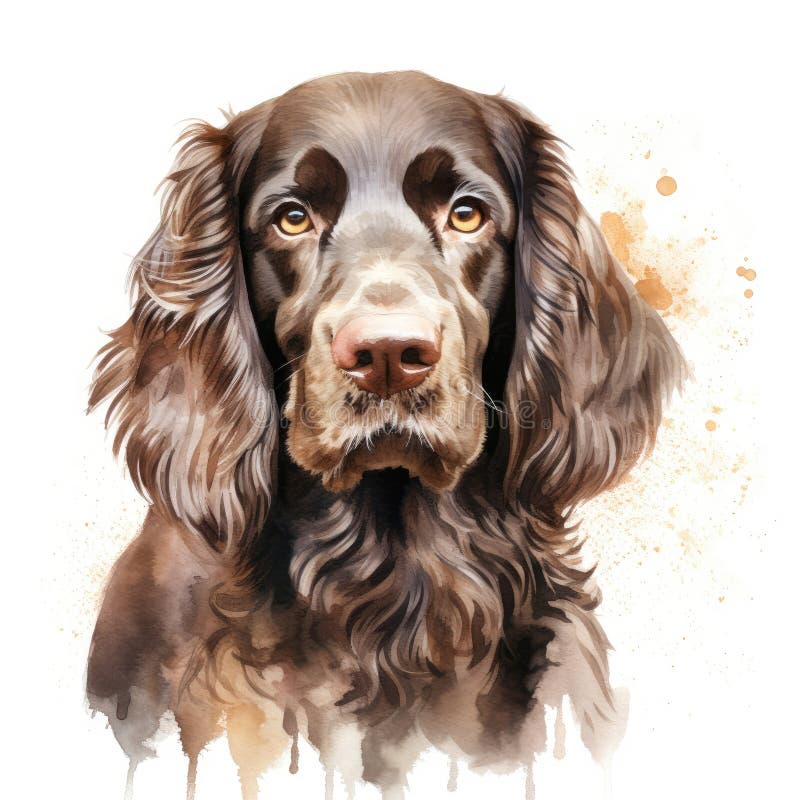 Field spaniel stock illustration. Illustration of strokes - 328677426