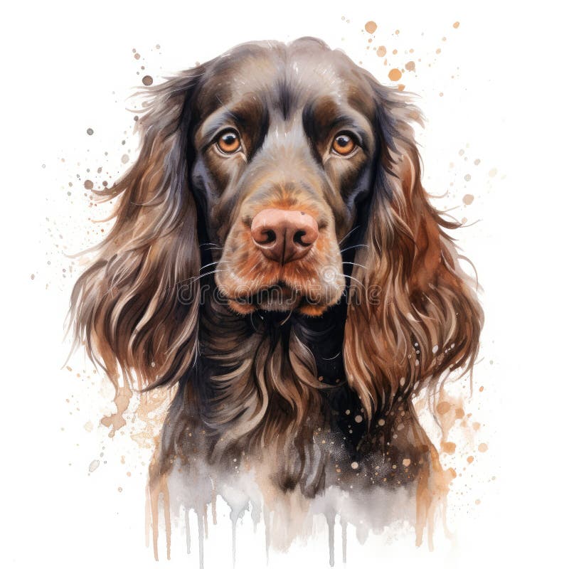 Field spaniel stock illustration. Illustration of design - 328677435