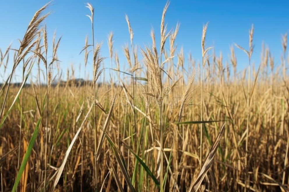 Field of Switchgrass, a Common Source for Biofuel Stock Photo - Image ...