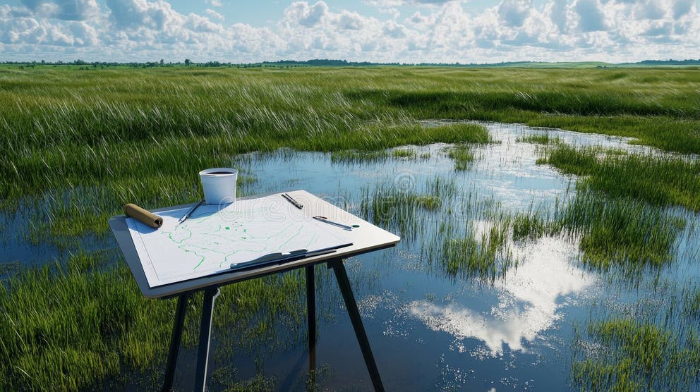 Field Table Mapping Station Drainage Study a Tranquil Landscape Study ...
