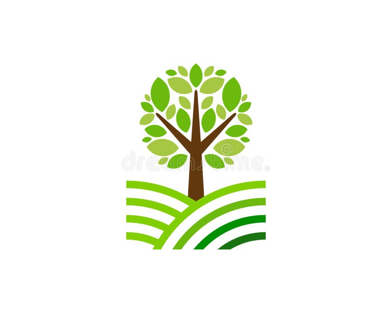 Field Tree Logo Icon Design Stock Vector - Illustration of agriculture ...