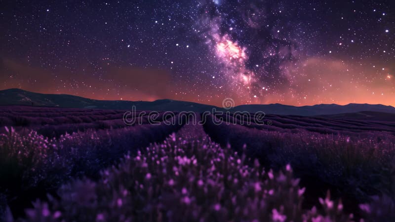 A Field Under a Sky Full of Stars, Creating a Mesmerizing Scene with ...