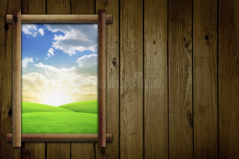Field through Window stock photo. Image of dark, brown - 22797640