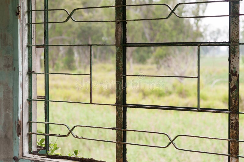Field through the windows stock photo. Image of frame - 65371070