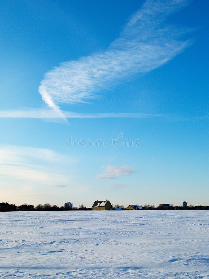 Field in winter stock photo. Image of countryside, cottage - 5878572