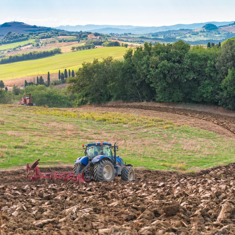 Field work in Tuscany stock photo. Image of farm, field - 63272626
