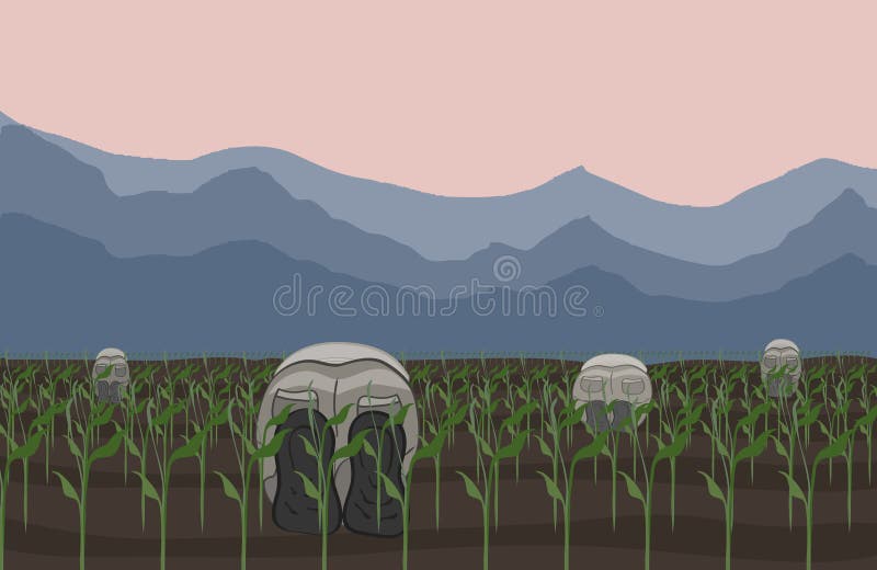 Field works stock vector. Illustration of land, scenery - 42291029