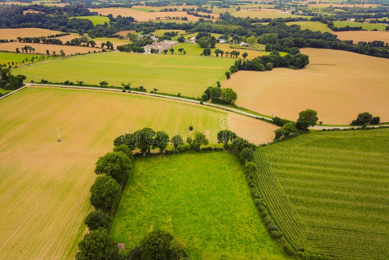 Fields of Agriculture after the Harvest Stock Image - Image of idyll ...