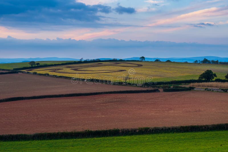 Fields of Berry Pomeroy Village in Devon Stock Photo - Image of england ...