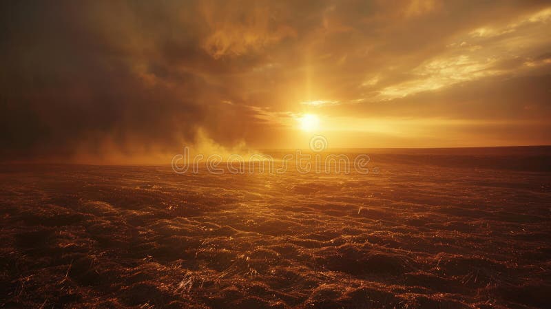 Fields Burnt Out by Sun Rays and High Temperatures Stock Photo - Image ...