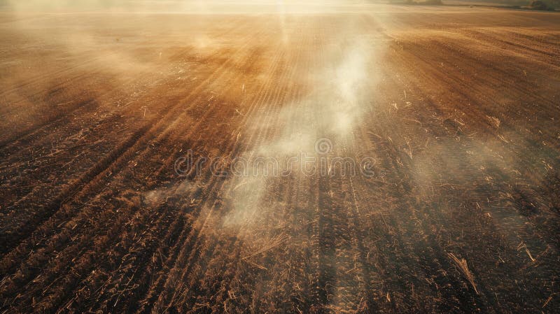 Fields Burnt Out by Sun Rays and High Temperatures Stock Photo - Image ...