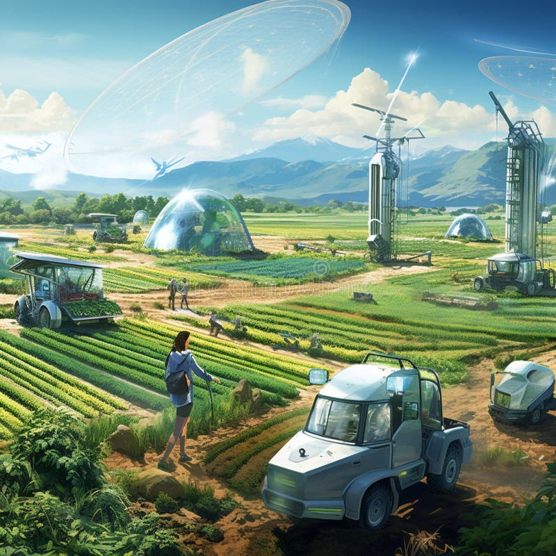 Fields of Change: Embracing Sustainable Farming Stock Image - Image of ...