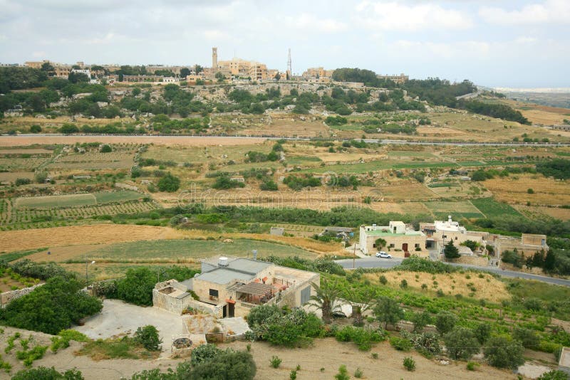 Fields and Countryside in Malta Stock Image - Image of main, views ...