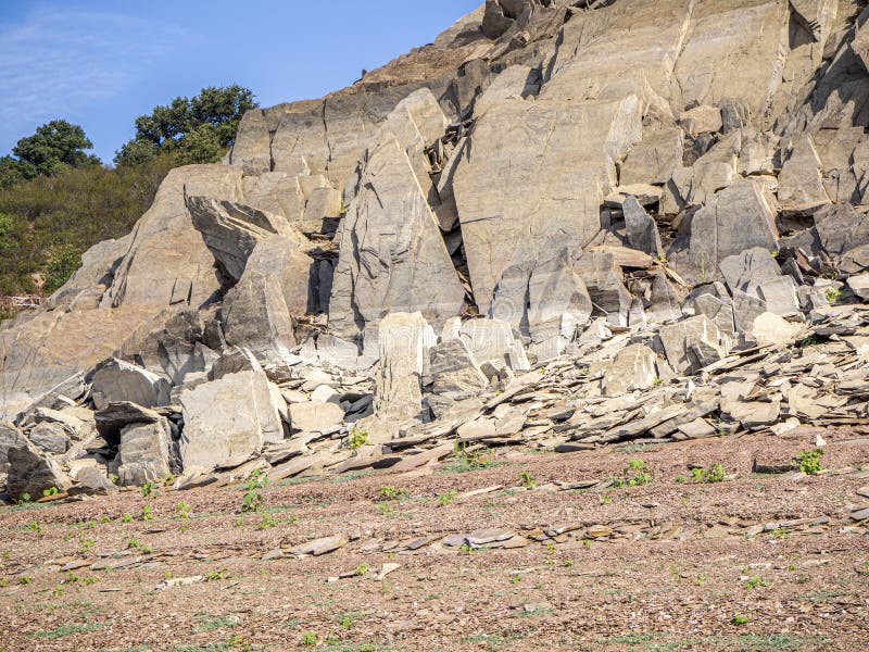 The Fields are Dry, the Ground is Broken and Grass Stock Photo - Image ...