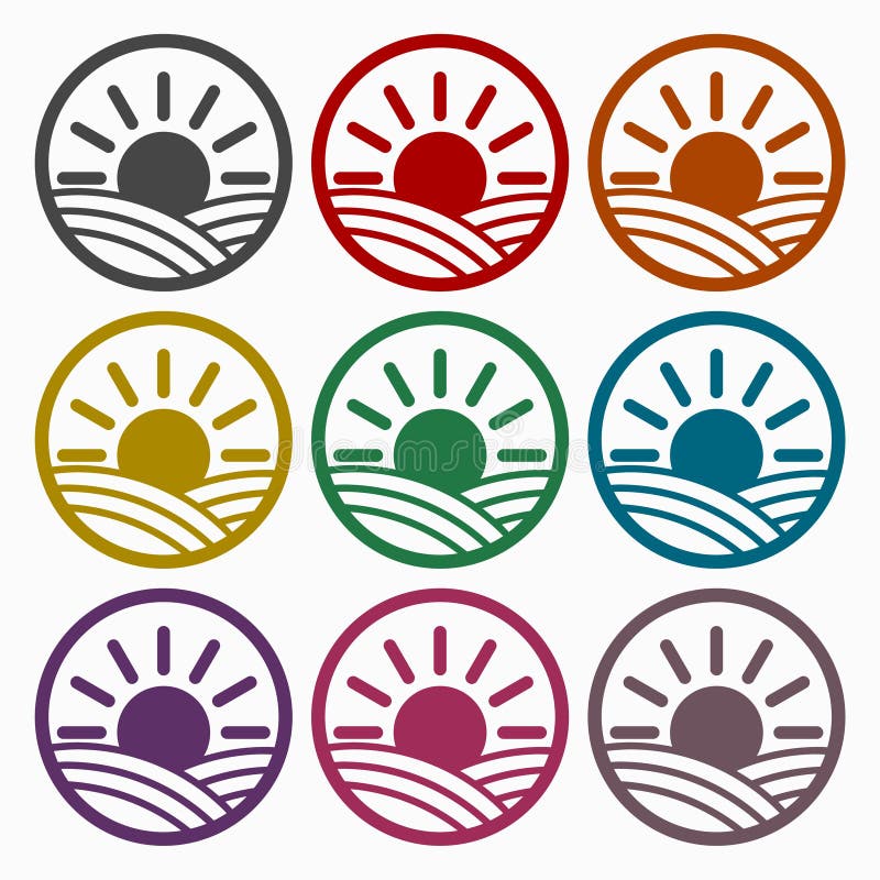 Fields logo design icon stock vector. Illustration of abstract - 119620677