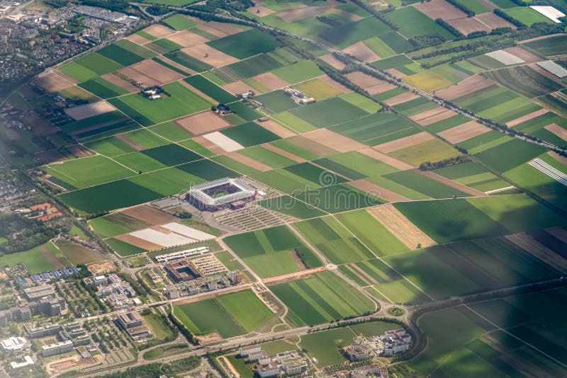 Field and Meadows of Germany from Above Stock Photo - Image of green ...