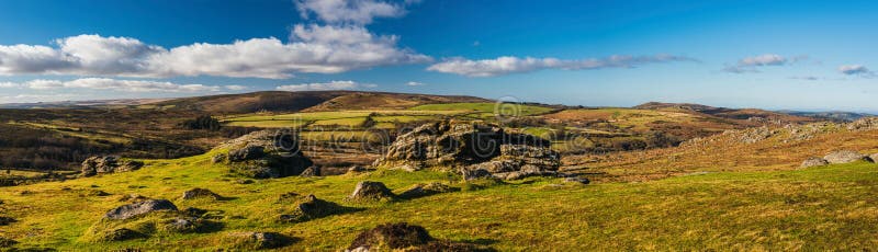 Rocks in Dartmoor National Park. Stock Photo - Image of roocks, hills ...