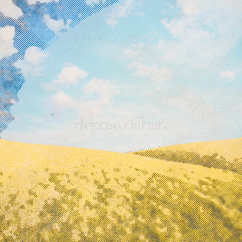 In the Fields, Old Retro Background Stock Image - Image of pattern ...
