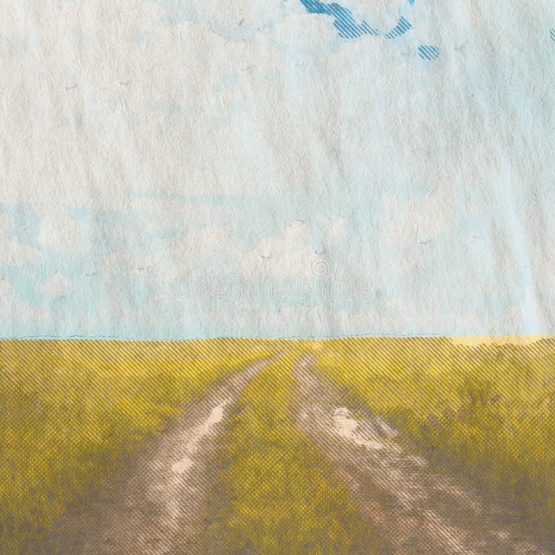 In the Fields, Old Retro Background Stock Image - Image of grunge ...