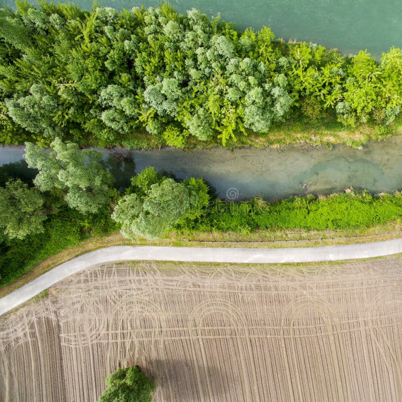 Fields and river stock image. Image of cultivation, green - 174573687
