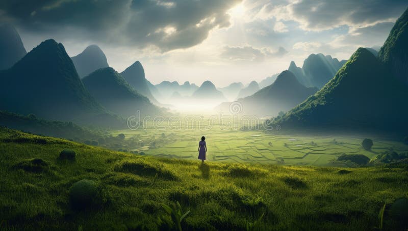The Fields Row in Front of a Sunset Stock Illustration - Illustration ... The Fields Row in Front of a Sunset Stock Illustration - Illustration ...