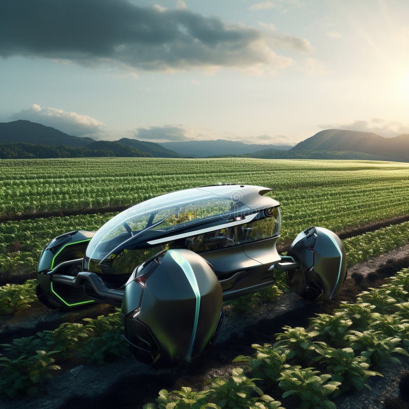 Fields of Tomorrow: Unveiling Futuristic Farming Innovations Stock ...