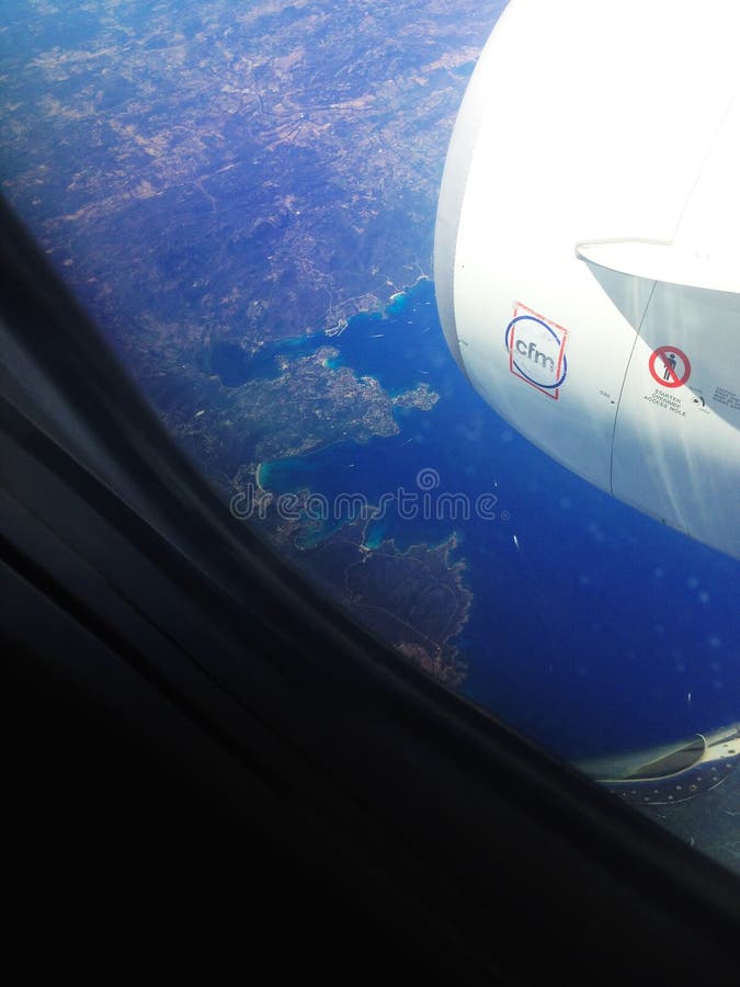 Fields View from Plane Window Editorial Stock Photo - Image of ...