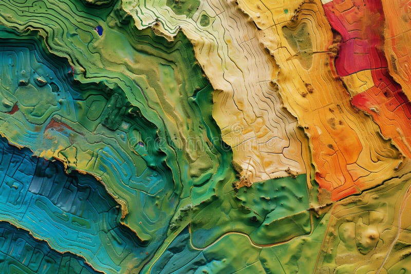 Map of Agricultural Fields Made with LIDAR Technology. GIS Product Made ...