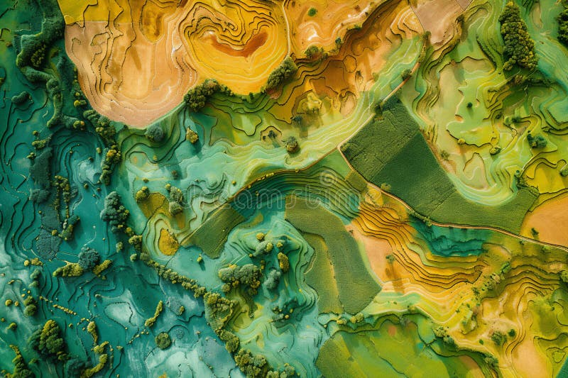 Map of Agricultural Fields Made with LIDAR Technology. GIS Product Made ...