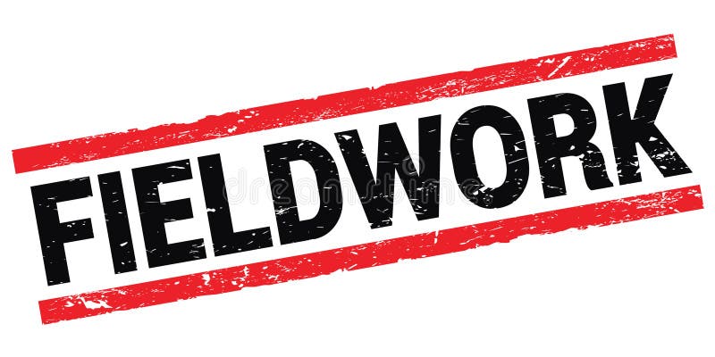 FIELDWORK Text on Black-red Rectangle Stamp Sign Stock Illustration ...