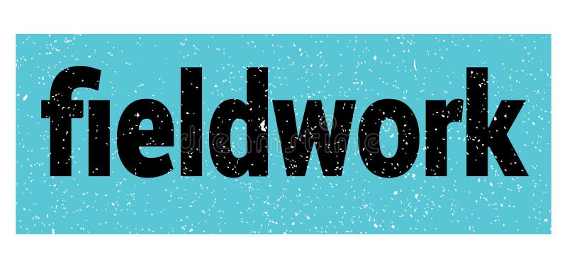 Fieldwork Text Written on Blue-black Stamp Sign Stock Illustration ...