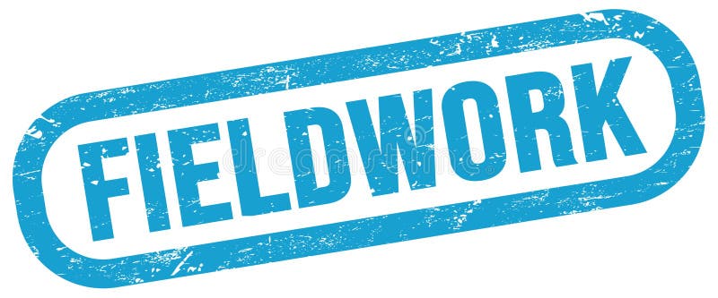 FIELDWORK, Text Written on Blue Stamp Sign Stock Illustration ...