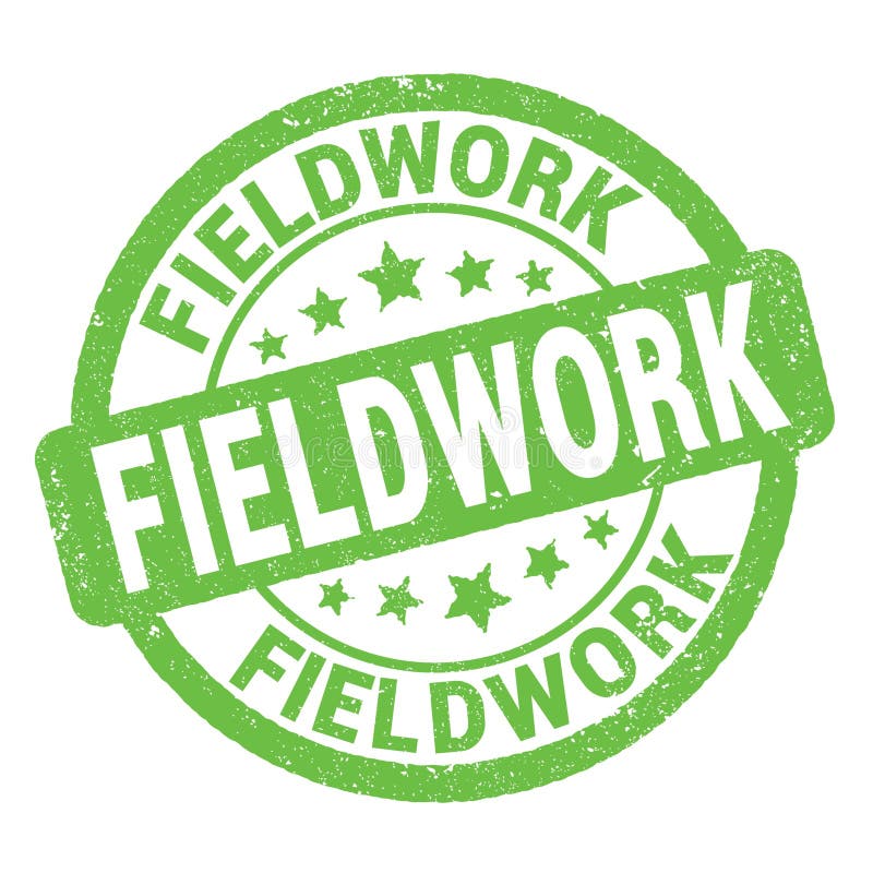 FIELDWORK Text Written on Green Round Stamp Sign Stock Illustration ...