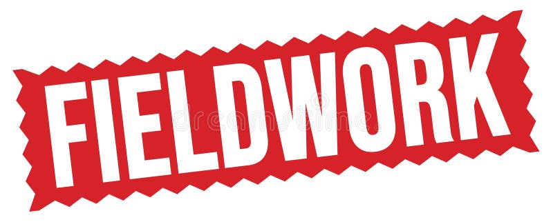 FIELDWORK Text Written on Red Stamp Sign Stock Illustration ...