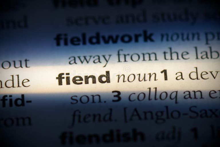 Fiend stock photo. Image of highlighted, paper, etymology - 161577610