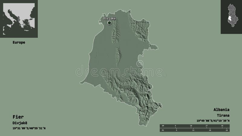 Fier, County of Albania,. Previews. Administrative Stock Illustration ...