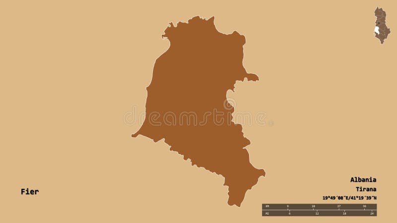 Fier, County of Albania, Zoomed. Pattern Stock Illustration ...