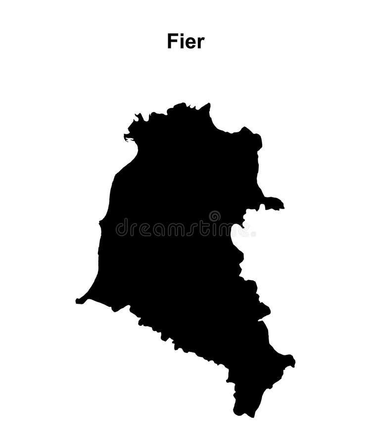 Fier outline map stock vector. Illustration of vector - 360324212