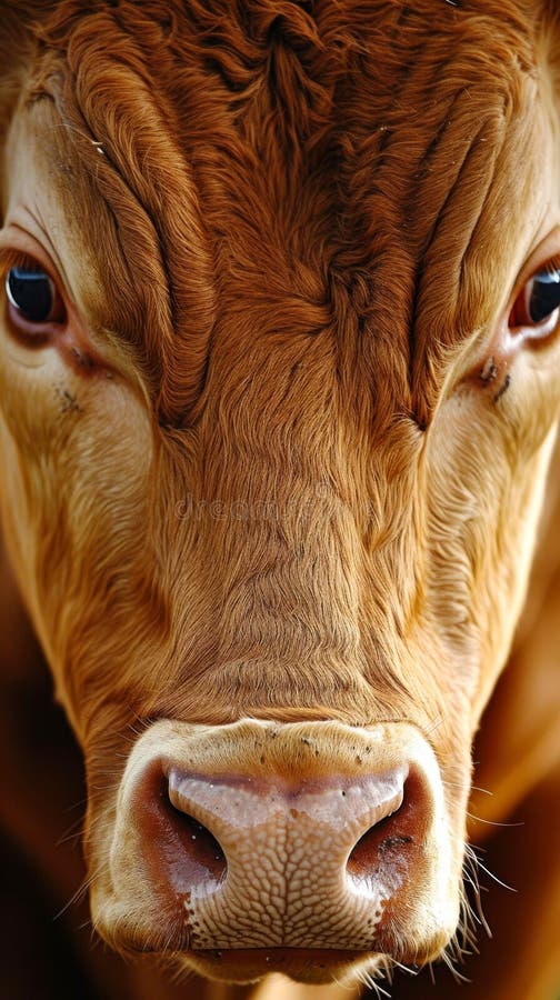A Fierce Bull Staring at the Camera with Intense Powerful Eyes Stock ...